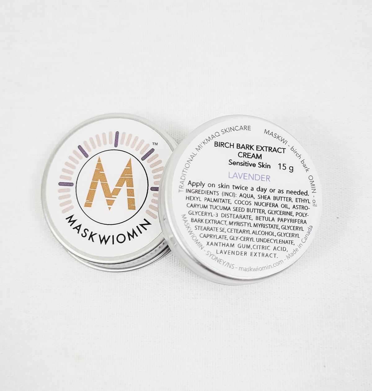Lavender Birch Bark Cream (15 g) – Maskwiomin